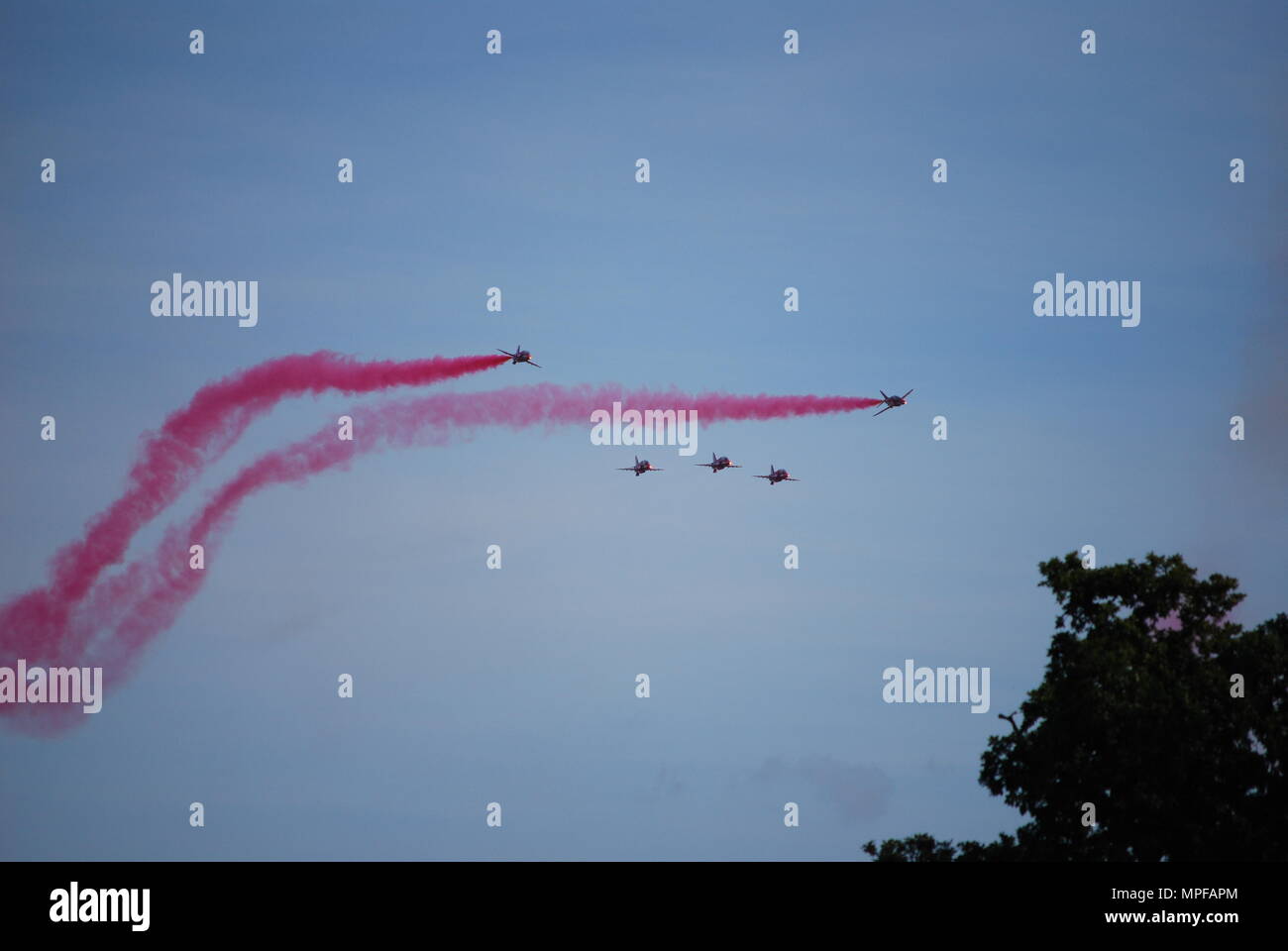 Red Arrows Display Stock Photo - Alamy