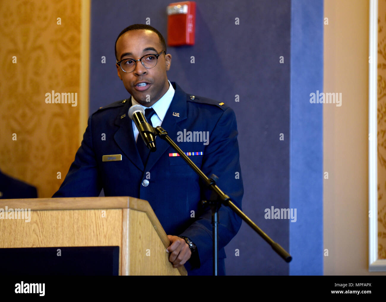 U.S. Air Force 2nd Lt. Jontas Jordan, 83rd Network Operations Squadron ...