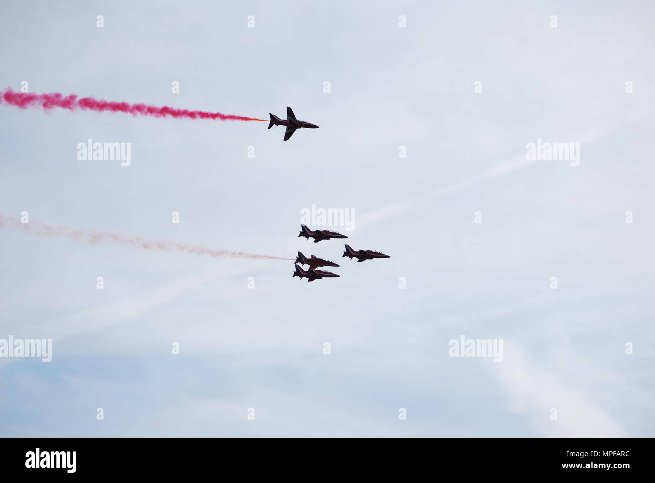 Red Arrows Display Stock Photo - Alamy