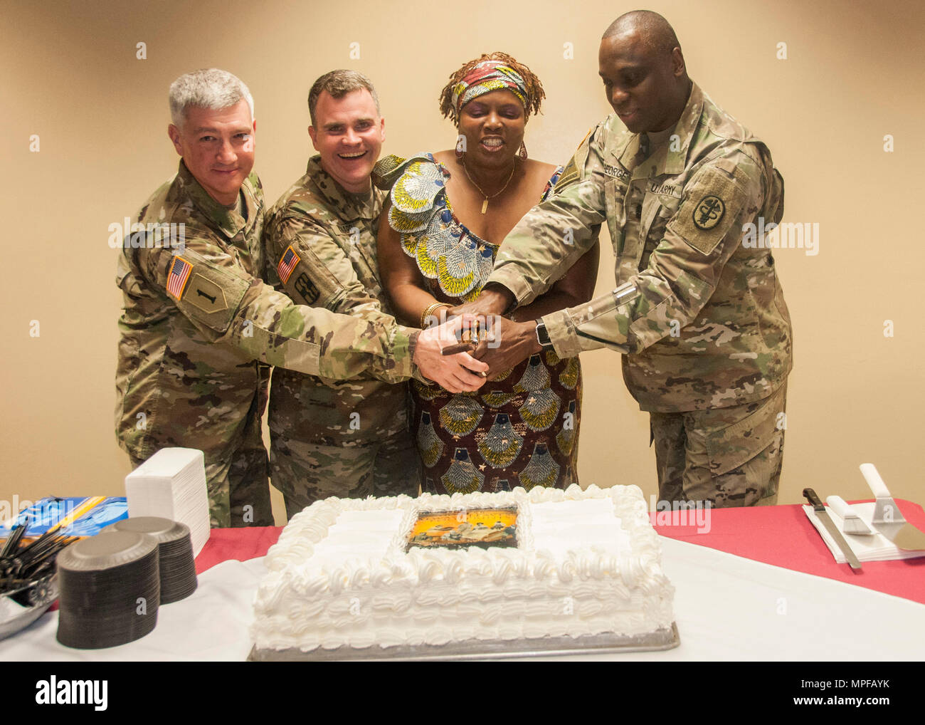 (From left) Command Sgt. Maj. Michael Fetzer, command sergeant major ...