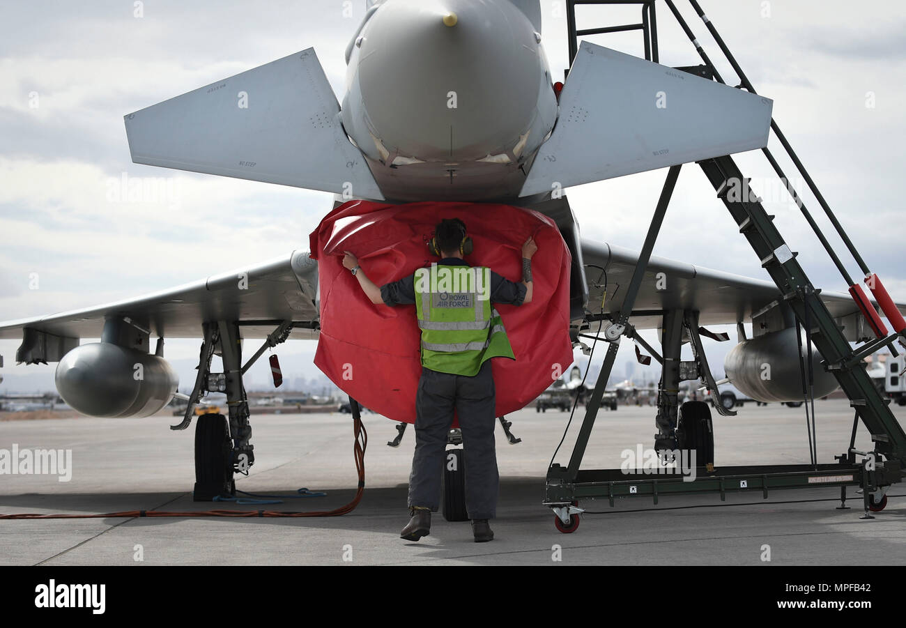 A Royal Air Force Eurofighter Typhoon maintainer uncovers a Typhoon’s ...