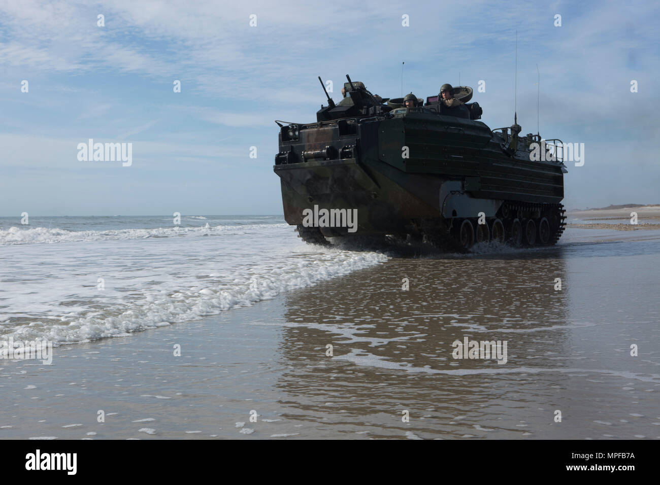 U.S. Marines with 2nd Platoon, Alpha Company, 2nd Assault Amphibian ...