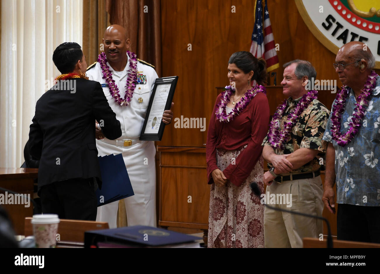 170222-N-GI544-081 HONOLULU (Feb. 22, 2017) Rear Adm. John Fuller ...