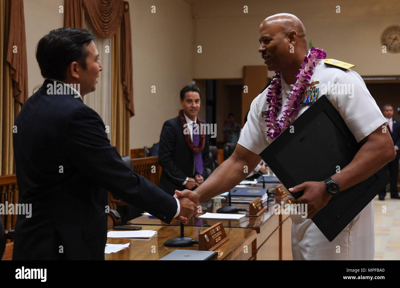 Rear Admiral Fuller, commander of Navy Region Hawaii and Naval Surface ...