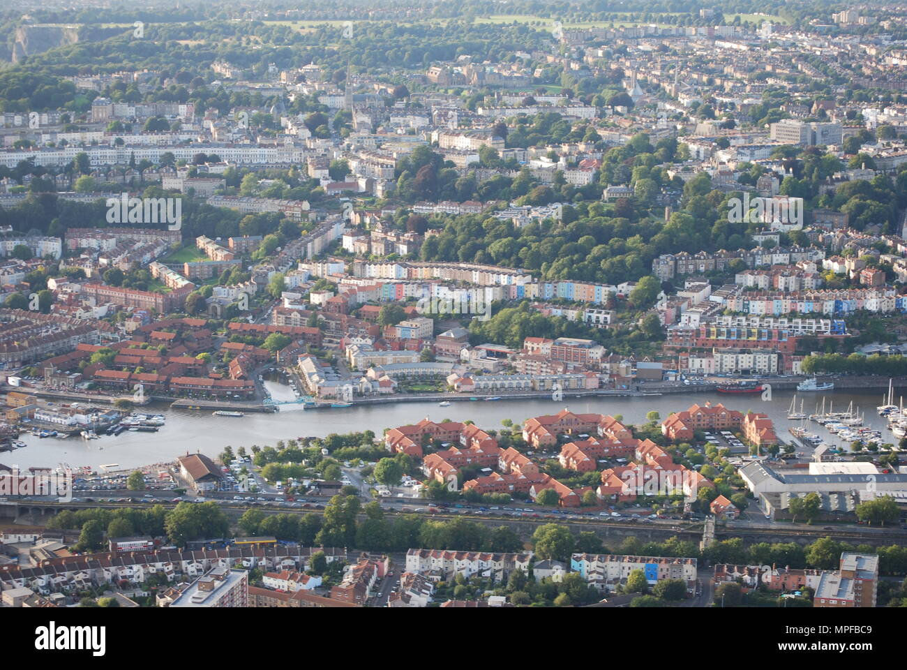 Bristol Harbor Side Aerial View Stock Photo - Alamy
