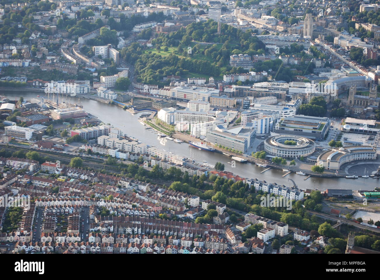 Bristol Harbor Side Aerial View Stock Photo - Alamy
