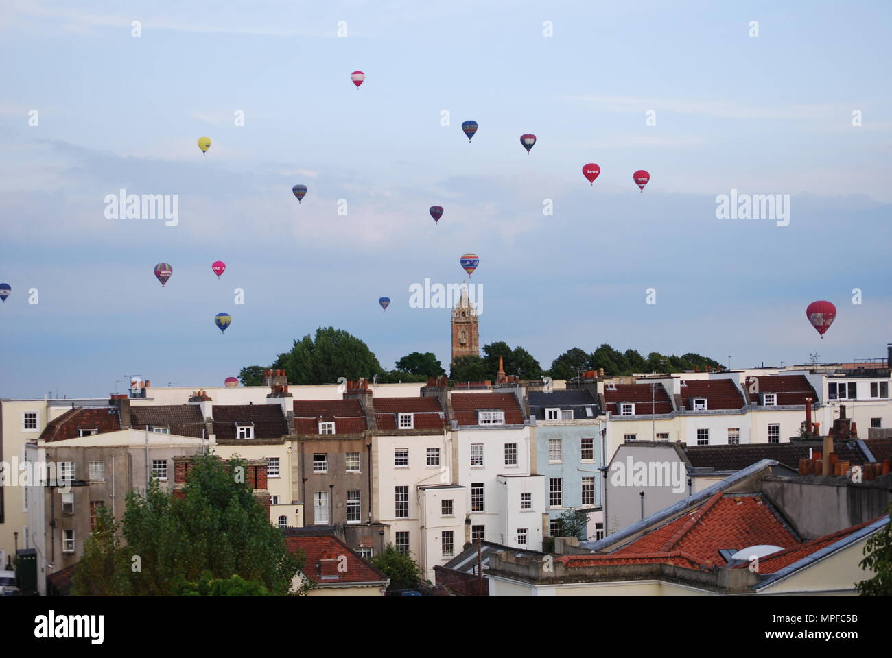 Hot Air Balloon In Sky Over Bristol Stock Photo - Alamy