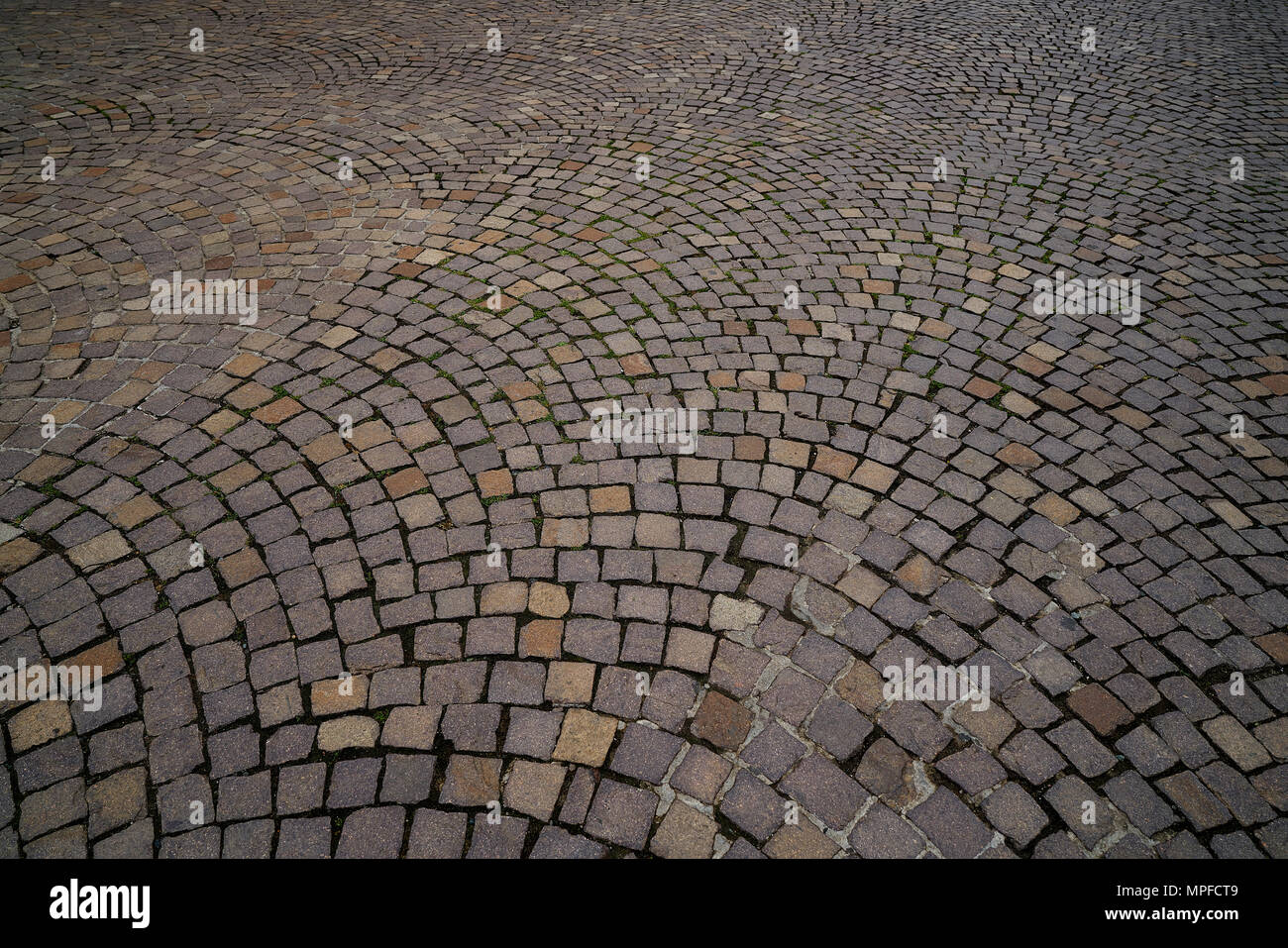 Frankfurt mosaic cobblestone street soil pavement paving in Germany ...
