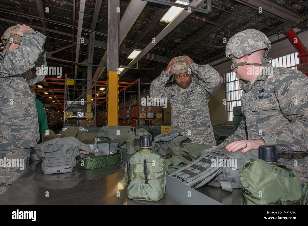 U.S. Air Force Tech. Sgt. Shawn McVay (middle), 88th Logistics ...