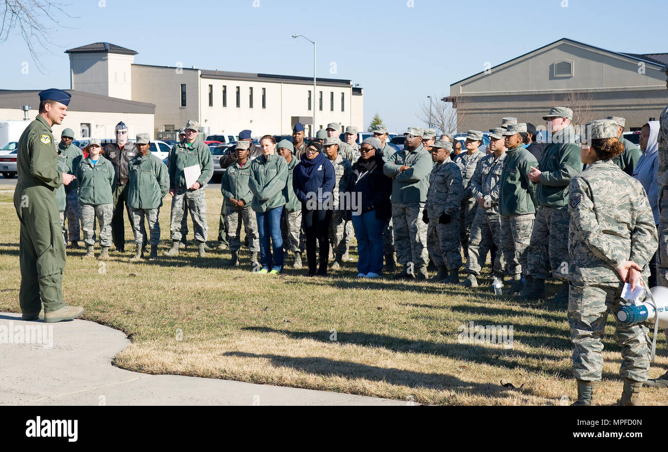 Col. Ethan Griffin, 436th Airlift Wing commander, speaks to Civil ...