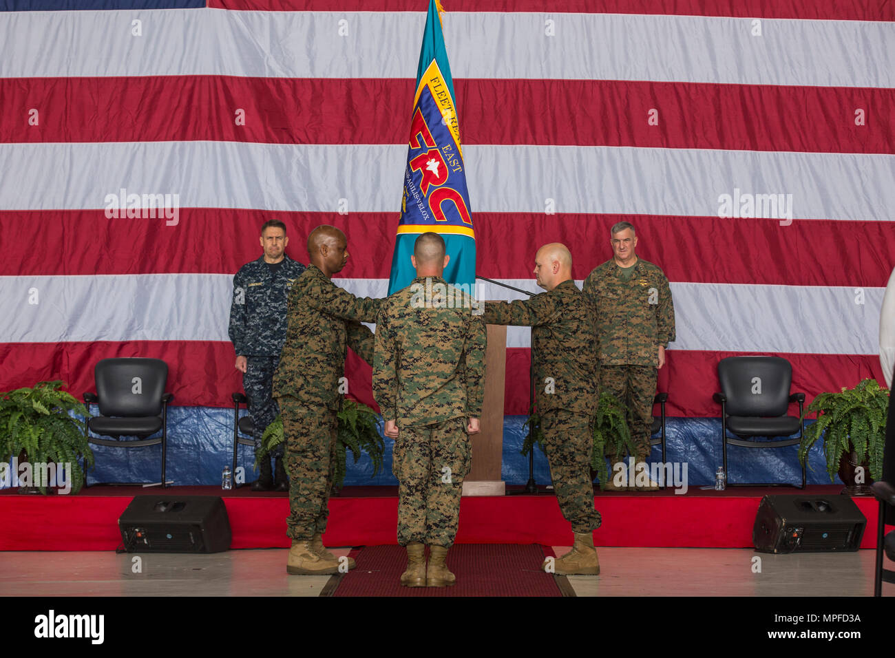 U.S. Marine Corps Col. Vincent Clark, left, the former commanding ...