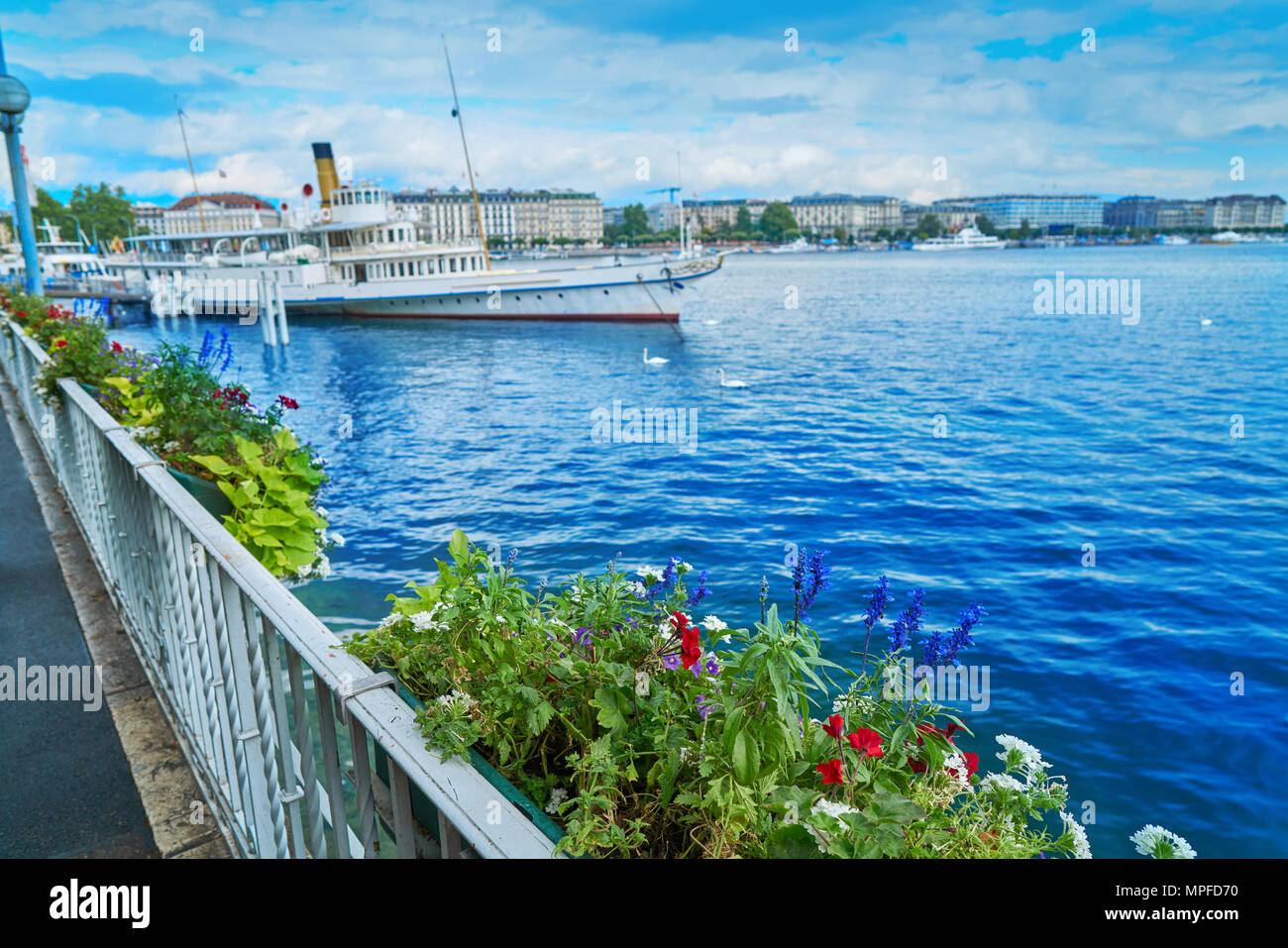 Geneva Geneve Leman lake Switzerland Swiss Stock Photo - Alamy