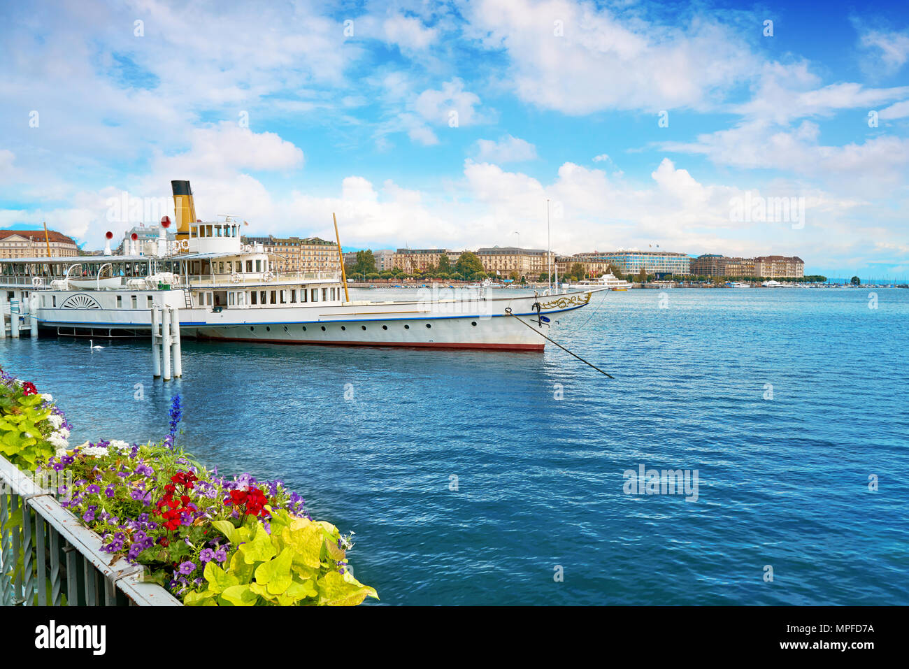 Geneva Geneve Leman lake Switzerland Swiss Stock Photo - Alamy