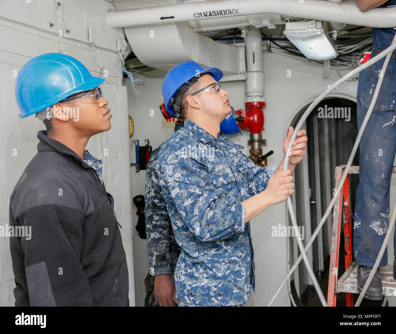 170214-N-KK167-067 NEWPORT NEWS, Va. (Feb. 14, 2017) Sailors that are a ...