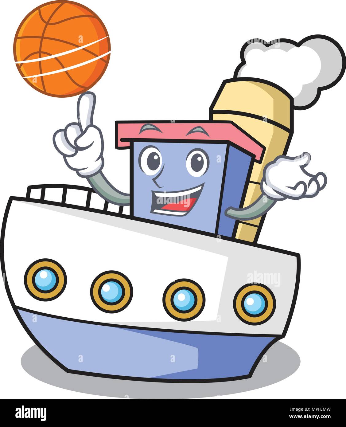 With basketball ship character cartoon style Stock Vector Image & Art ...