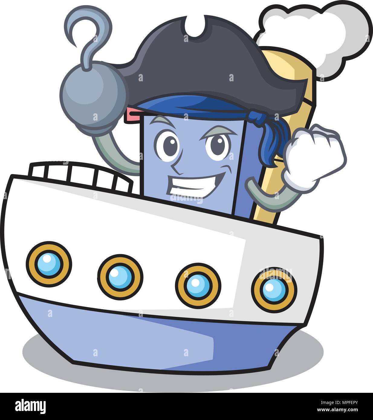 Pirate ship character cartoon style Stock Vector Image & Art - Alamy