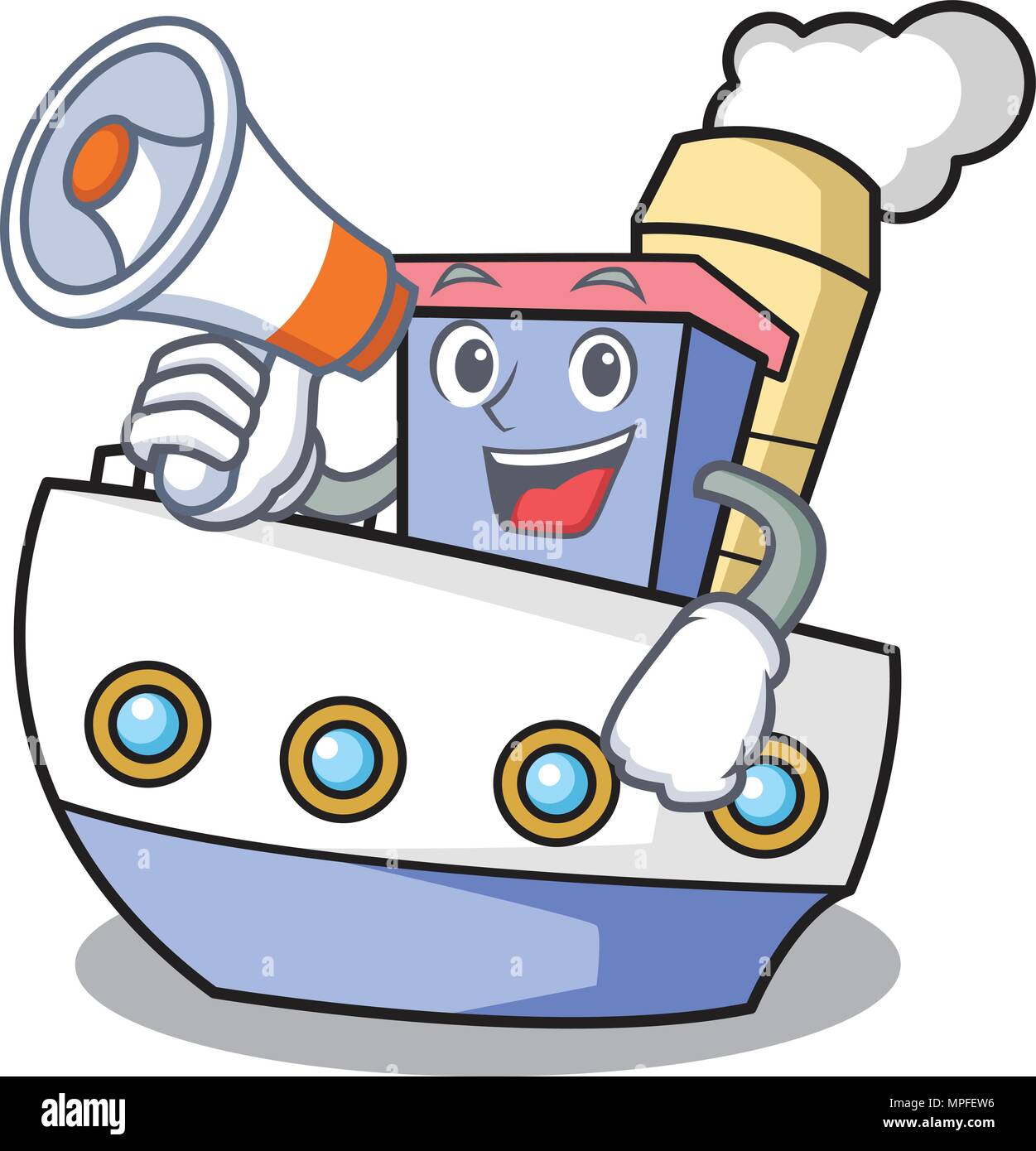With megaphone ship character cartoon style Stock Vector Image & Art ...