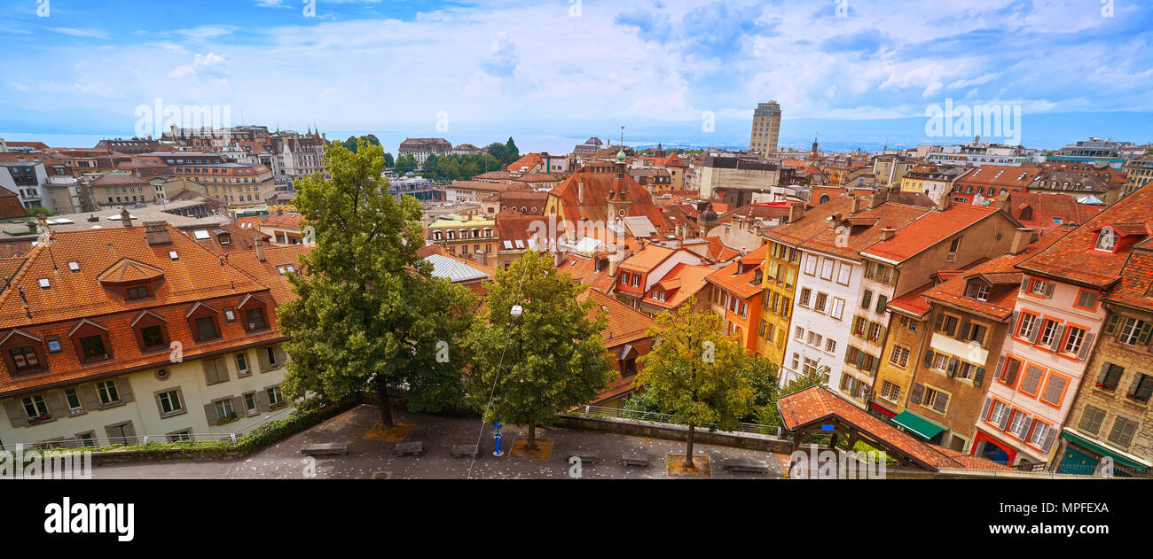 Lausanne cathedral aerial hi-res stock photography and images - Alamy