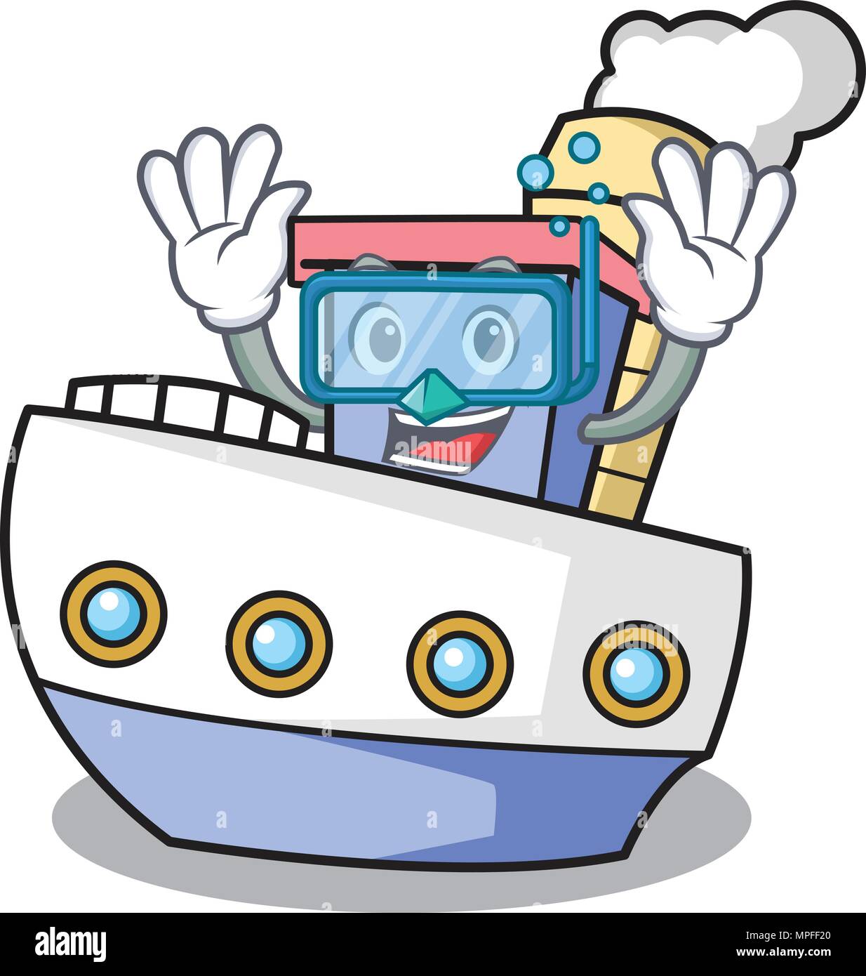 Diving ship character cartoon style Stock Vector Image & Art - Alamy
