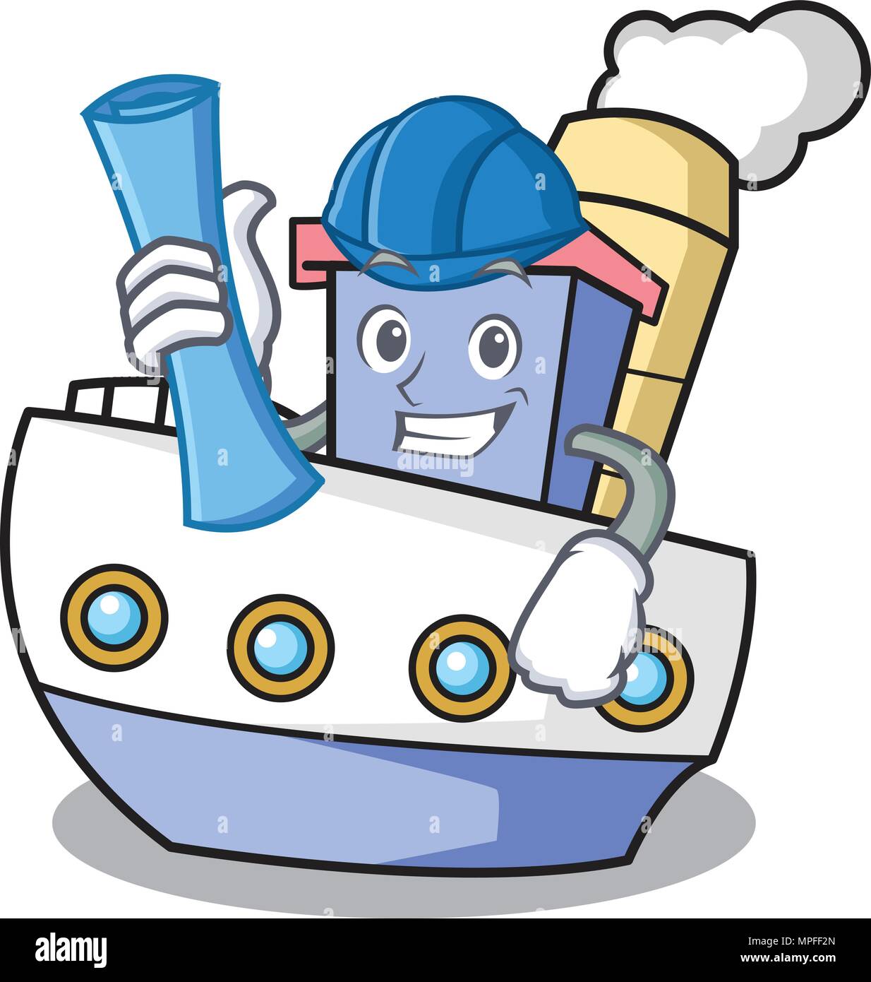 Architect ship character cartoon style Stock Vector Image & Art - Alamy