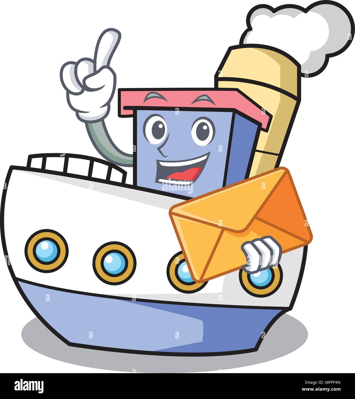 With envelope ship character cartoon style Stock Vector Image & Art - Alamy