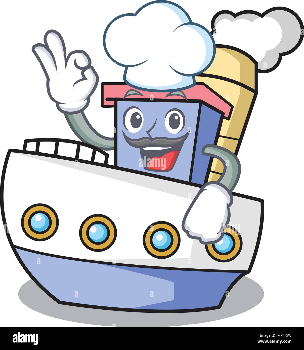 Chef ship character cartoon style Stock Vector Image & Art - Alamy