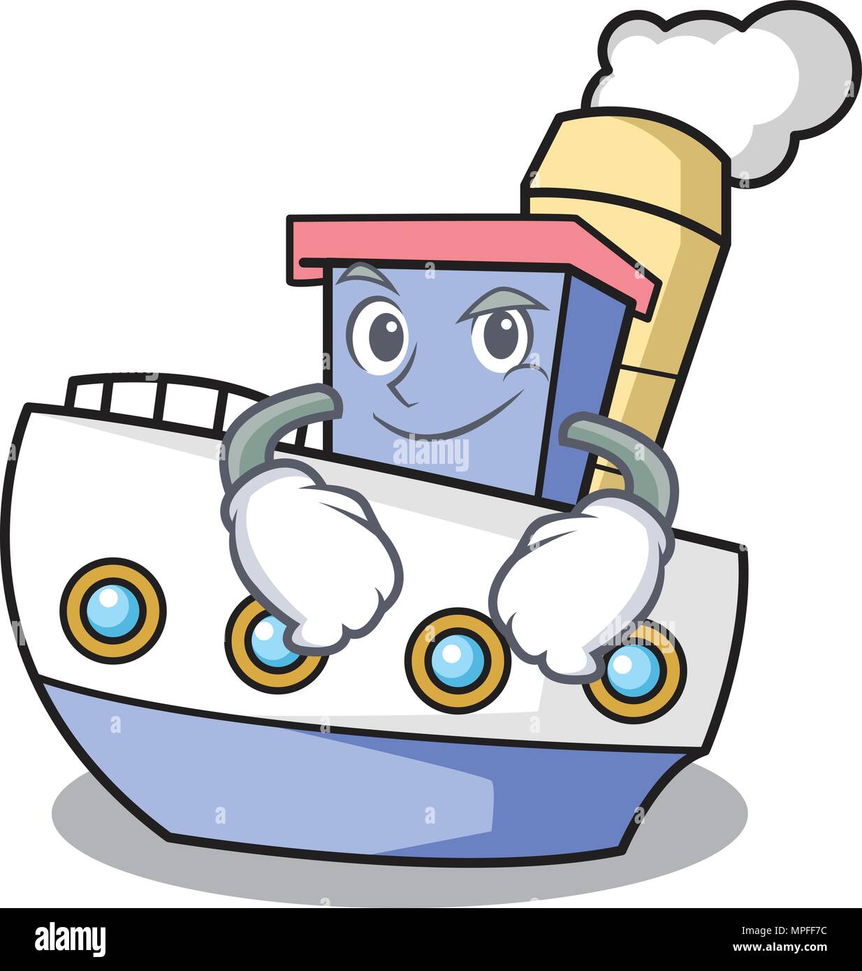 Smirking ship character cartoon style Stock Vector Image & Art - Alamy