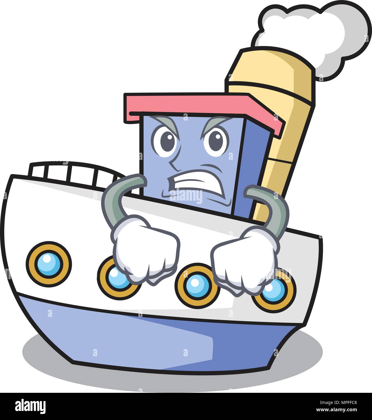 Angry ship mascot cartoon style Stock Vector Image & Art - Alamy