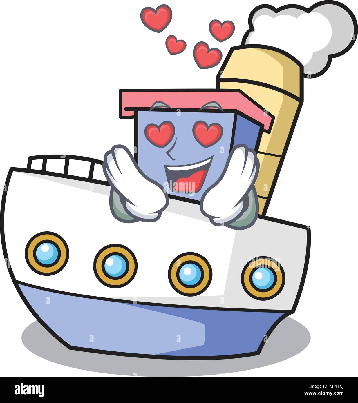 In love ship mascot cartoon style Stock Vector Image & Art - Alamy