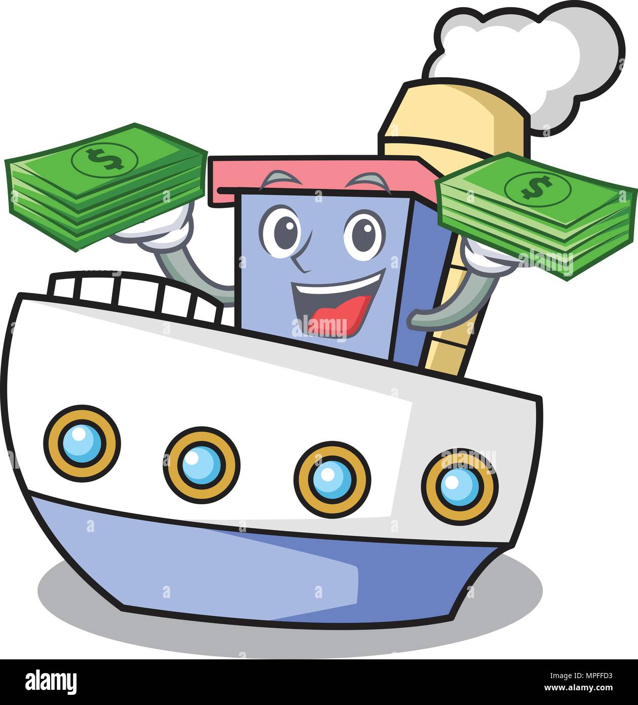 With money bag ship mascot cartoon style Stock Vector Image & Art - Alamy