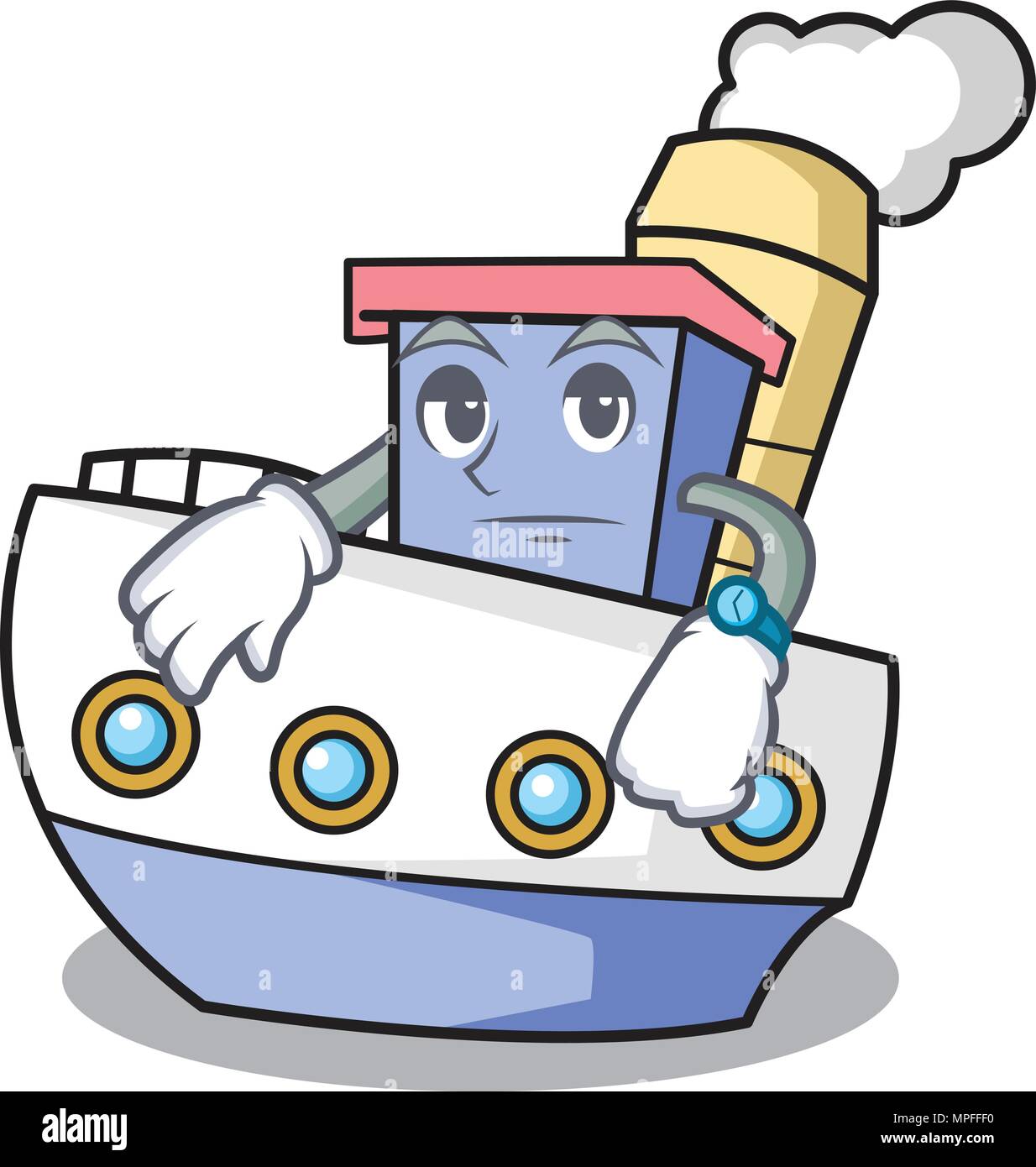 Waiting ship mascot cartoon style Stock Vector Image & Art - Alamy