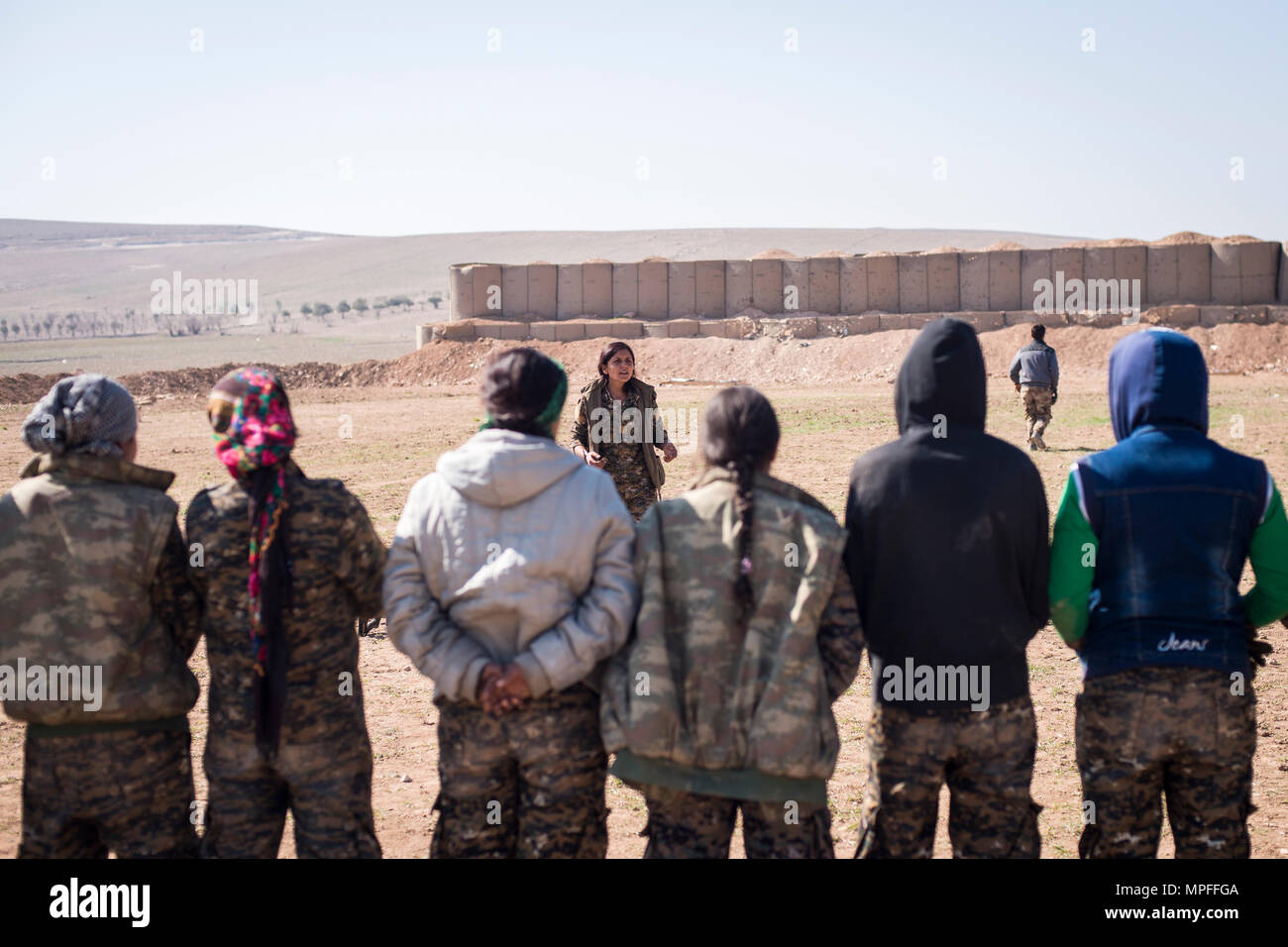 Local female Manbij Military Council trainees learn marksmanship ...