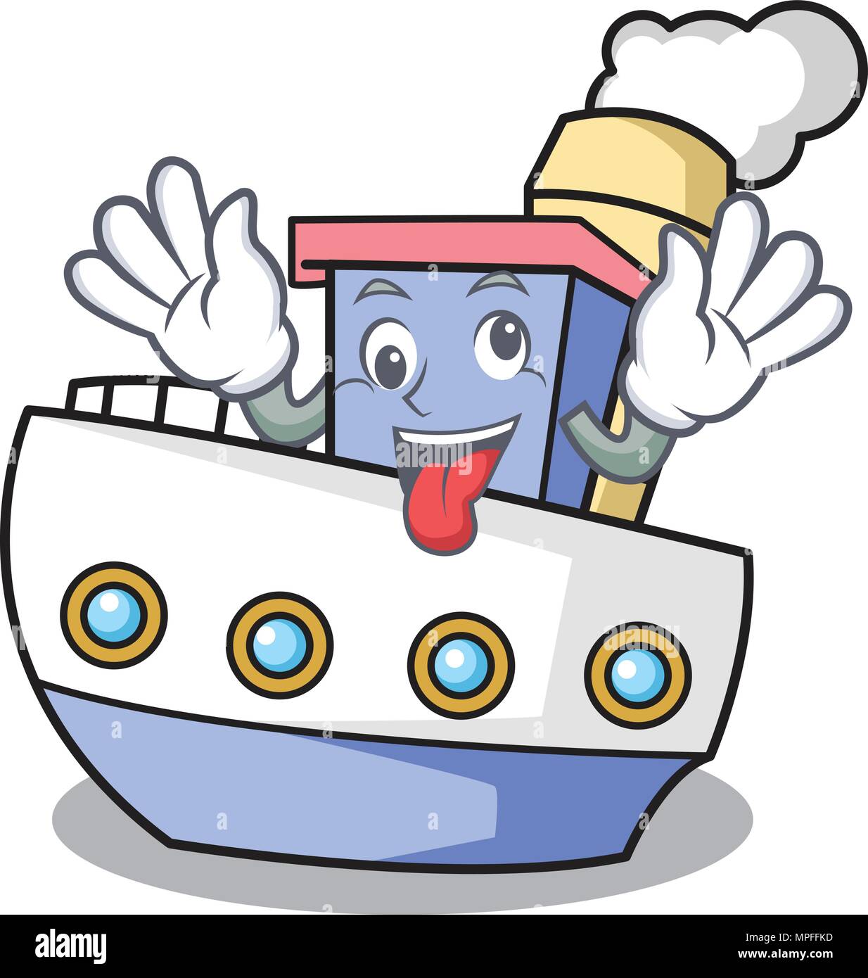 Crazy ship mascot cartoon style Stock Vector Image & Art - Alamy