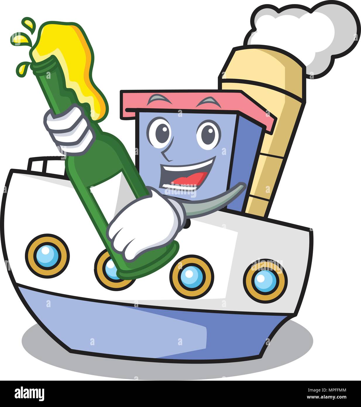 Beer delivery by boat Stock Vector Images - Alamy