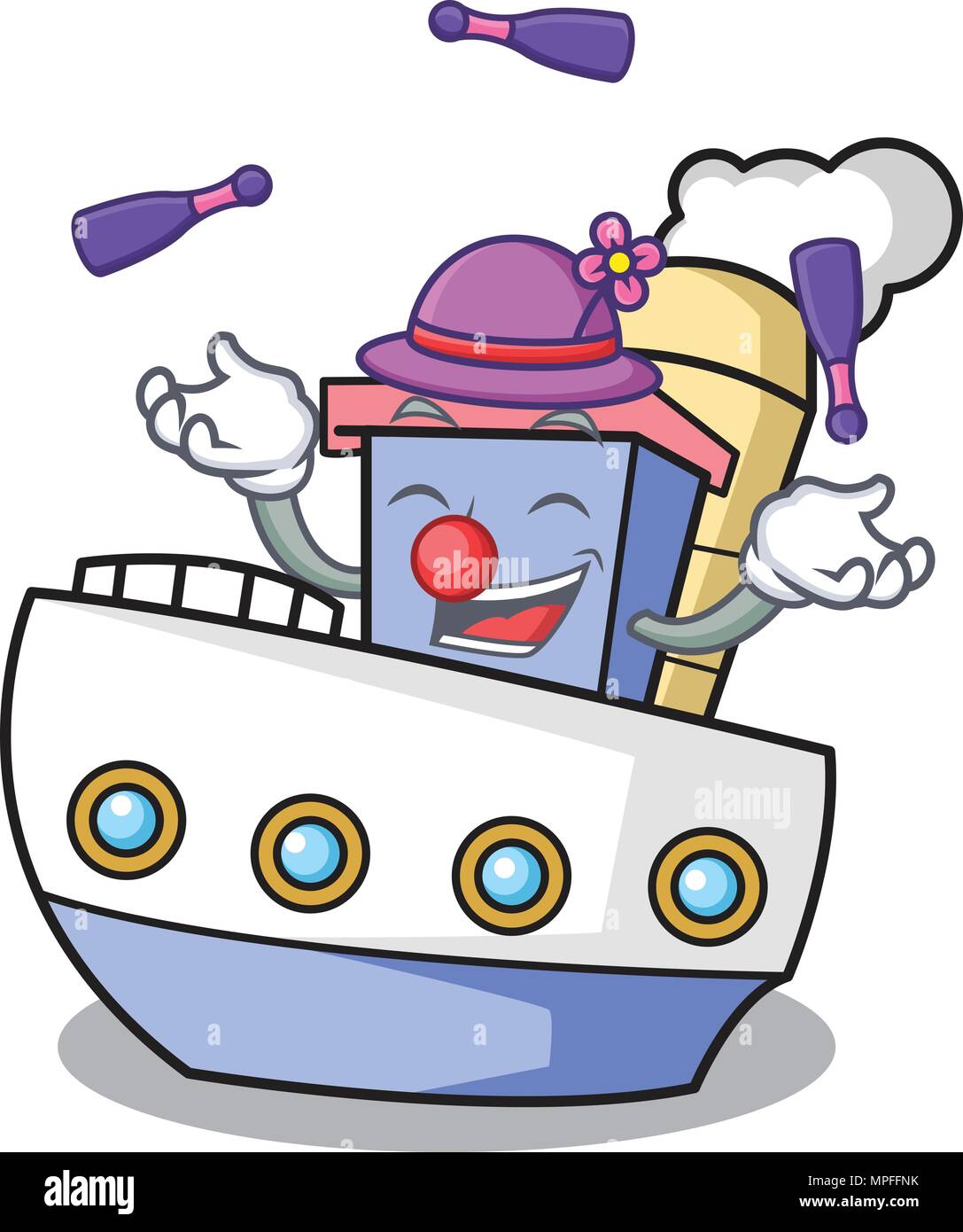 Juggling ship mascot cartoon style Stock Vector Image & Art - Alamy