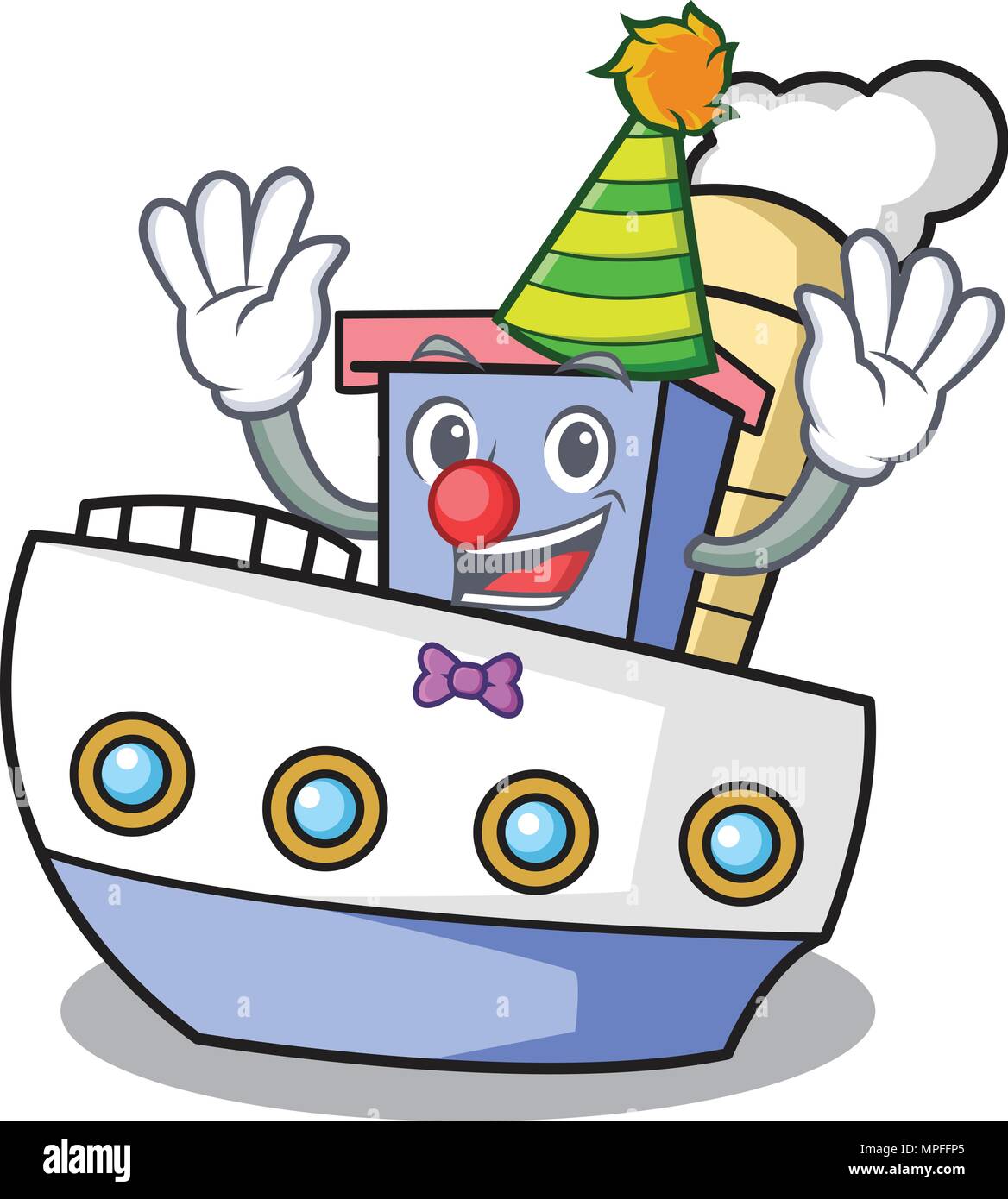 Clown ship mascot cartoon style Stock Vector Image & Art - Alamy
