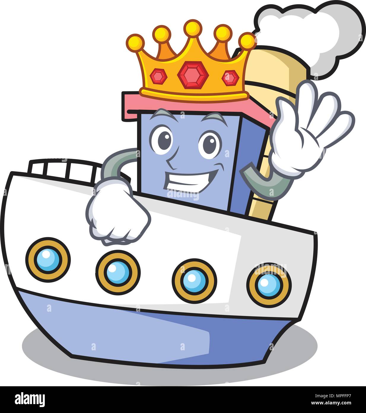 King ship mascot cartoon style Stock Vector Image & Art - Alamy