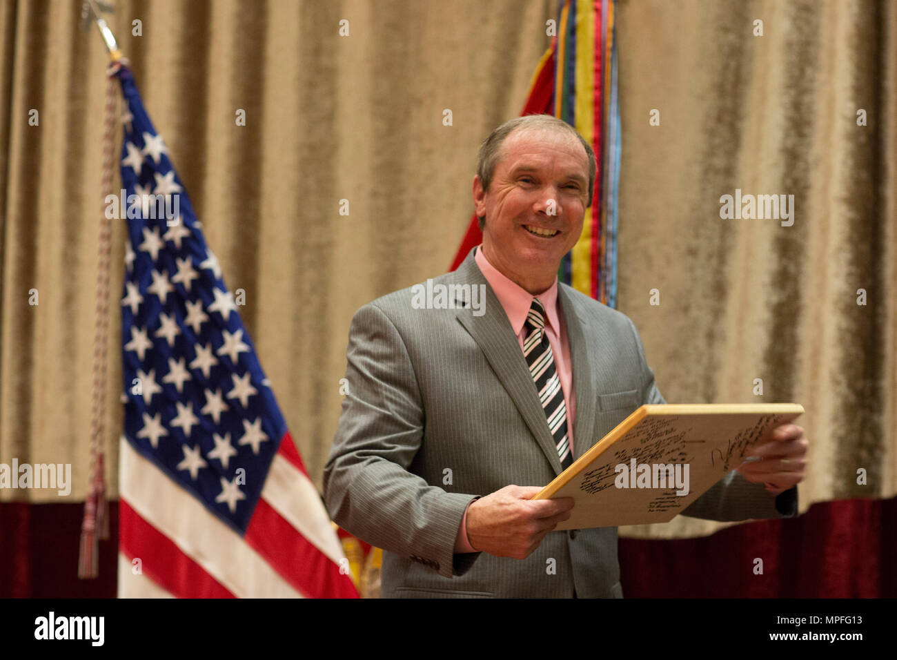 Retired Sgt. Maj. William Skiles received a gift for being the guest ...