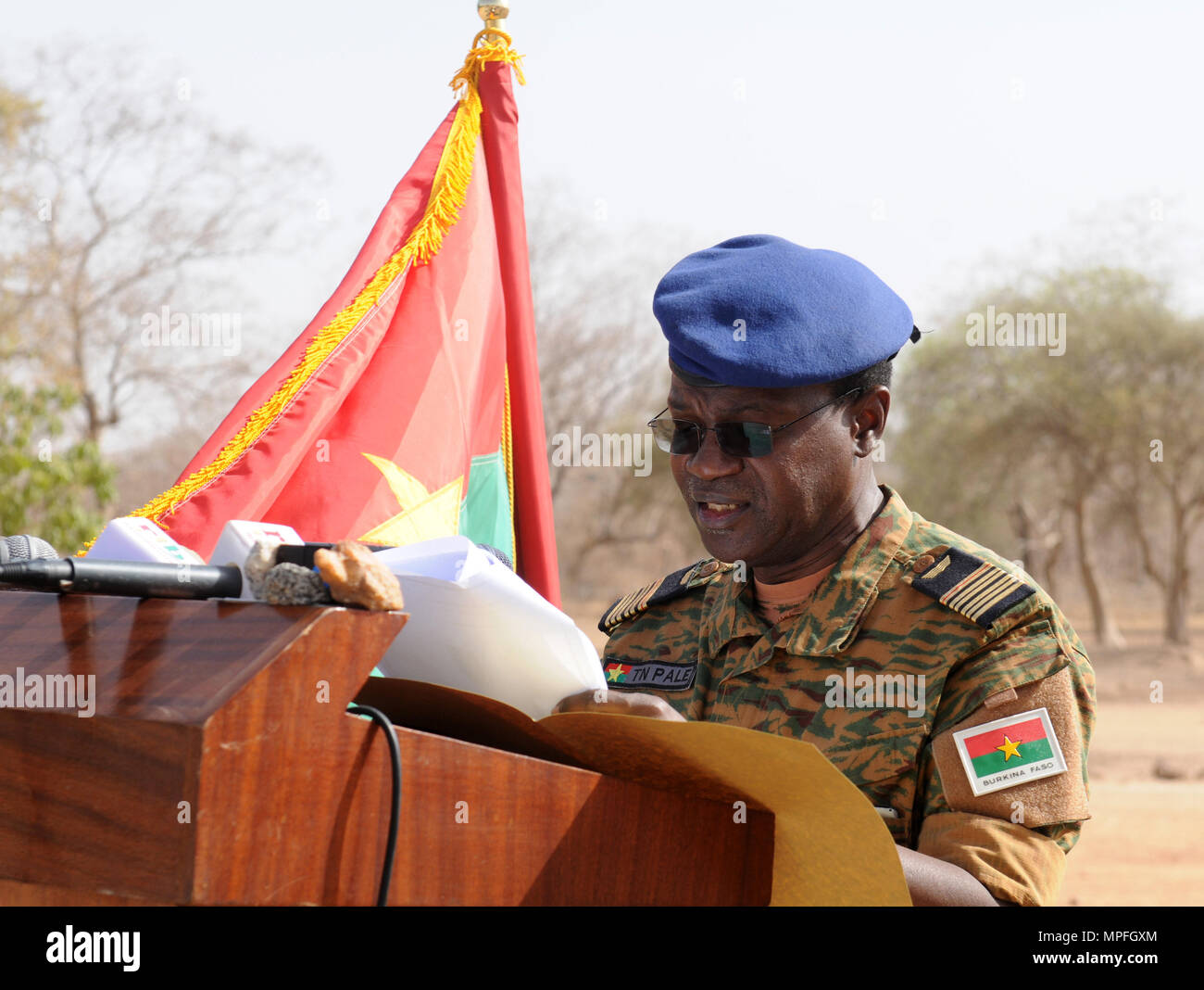 Colonel Major TN Pale, Burkina Faso Army Chief of Staff, addresses ...