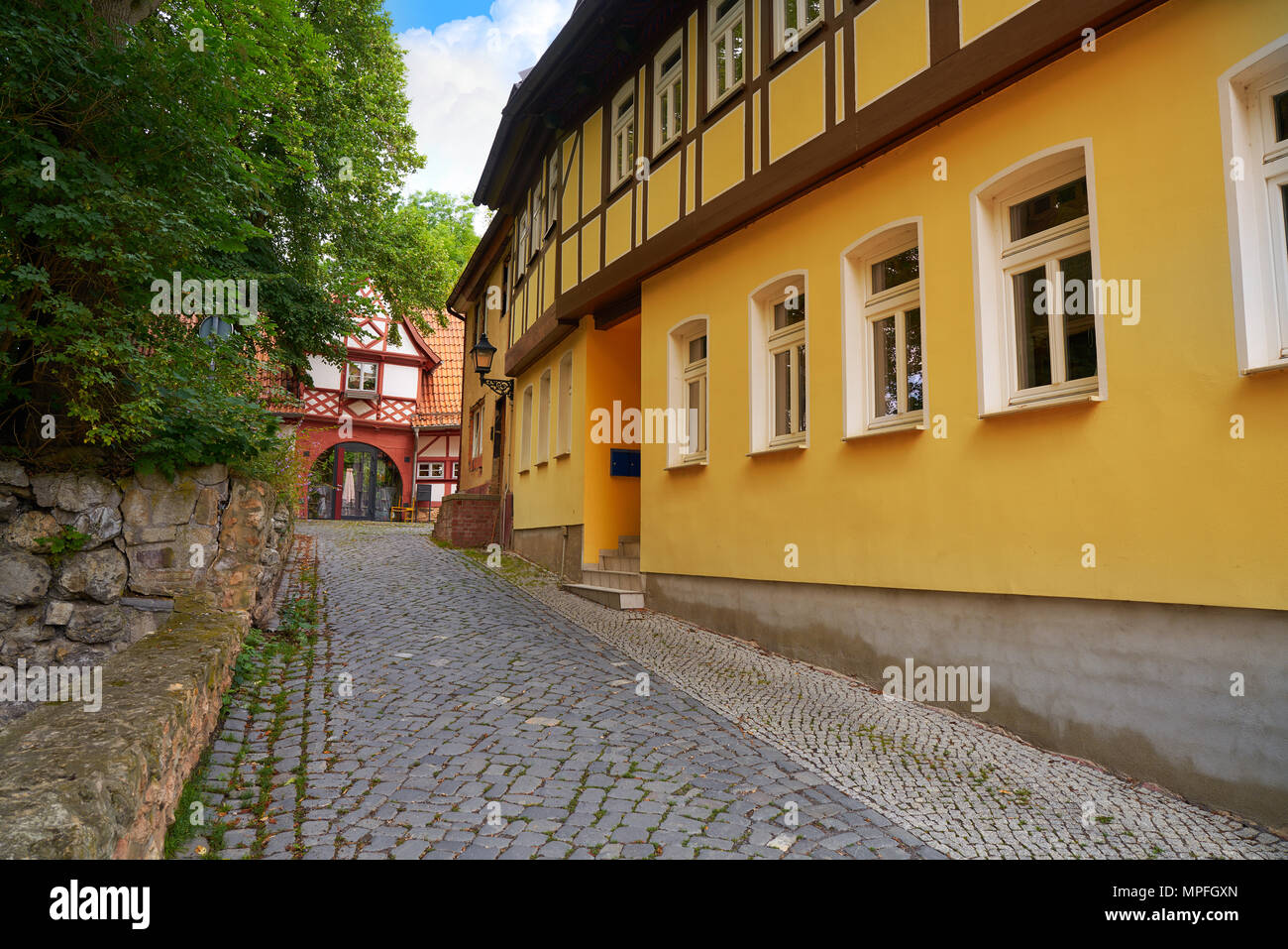 Nordhausen downtown facades in Thuringia of Germany Stock Photo - Alamy