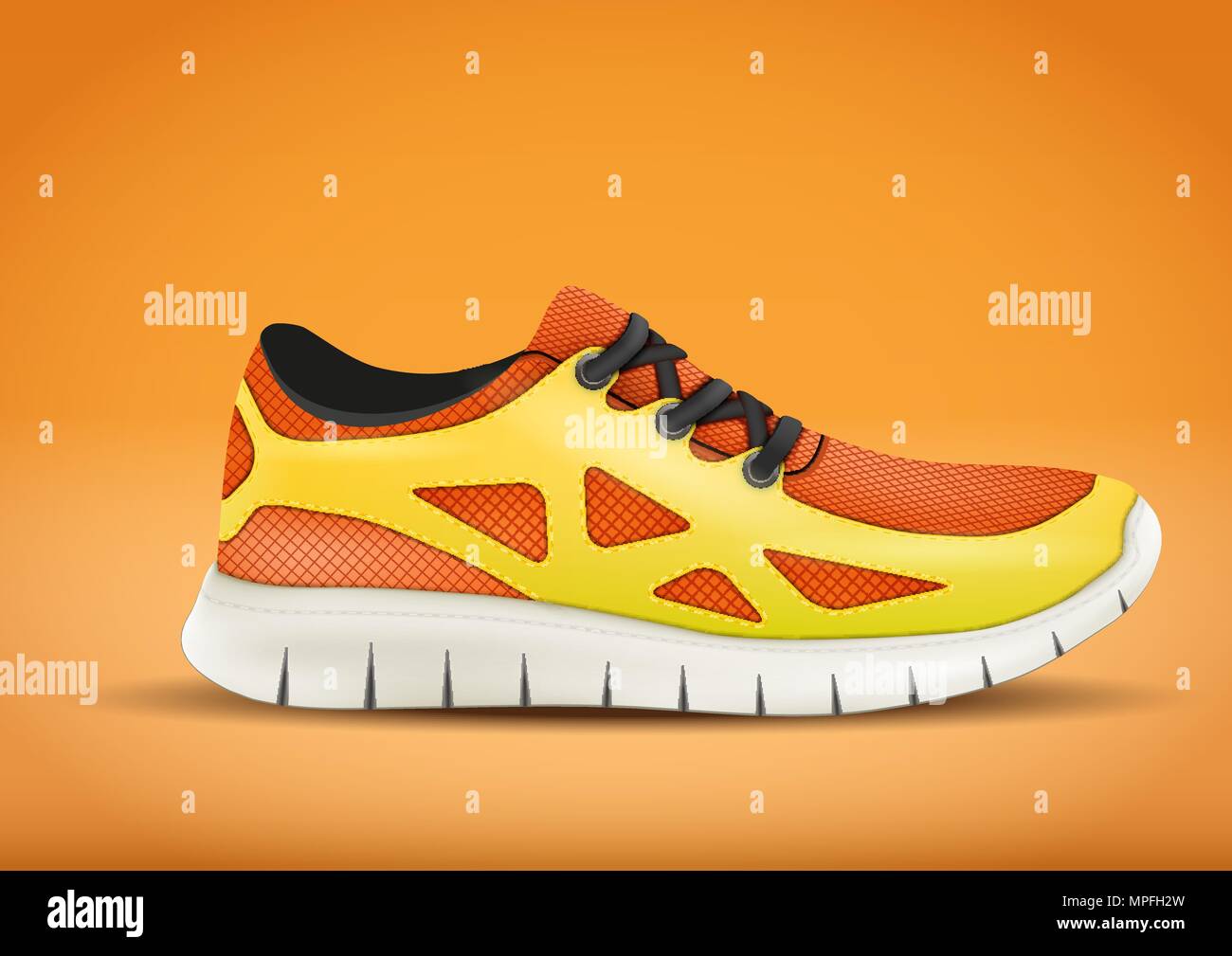 Advertising sport poster in orange color Stock Vector Image & Art - Alamy