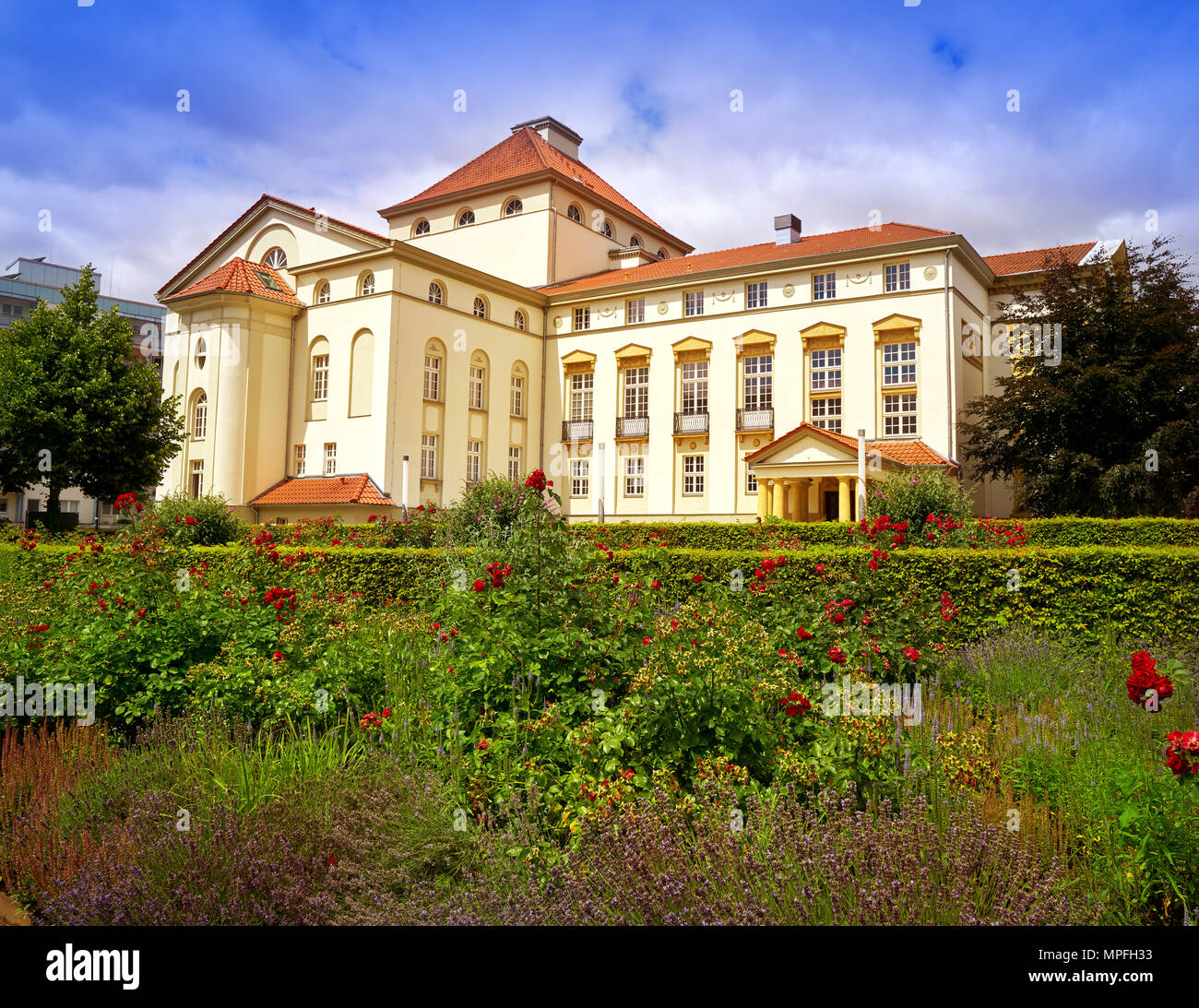Nordhausen Theater and garden in Harz Thuringia of Germany Stock Photo ...