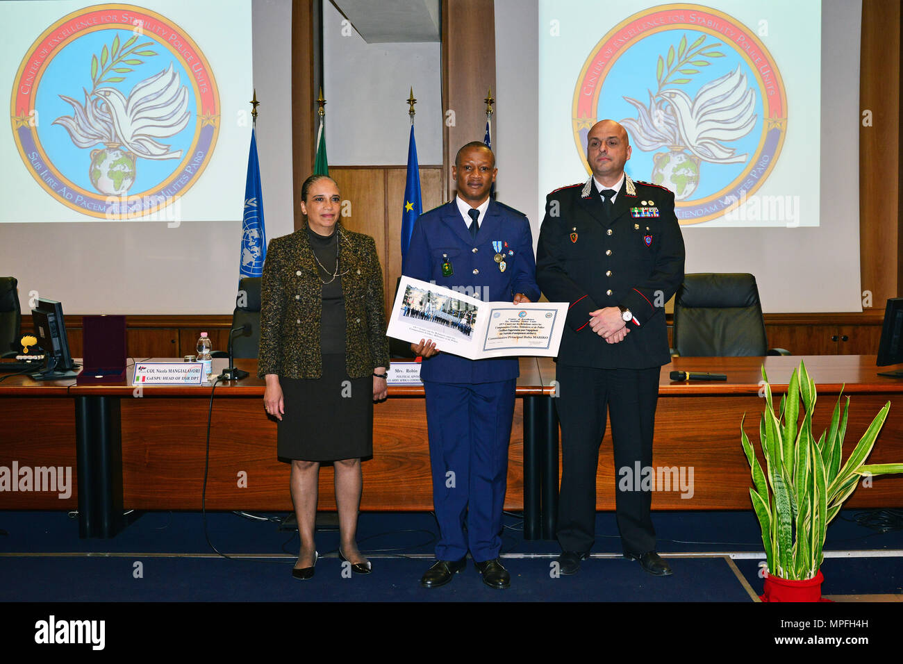 From left to right; Mrs. Robin Smith, political advisor to the U.S ...