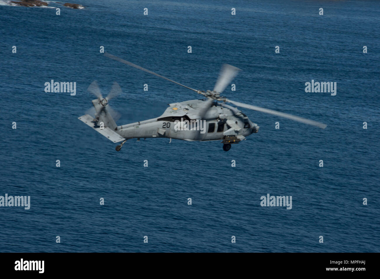 A MH-60S Seahawk helicopter assigned to Helicopter Sea Combat Squadron ...