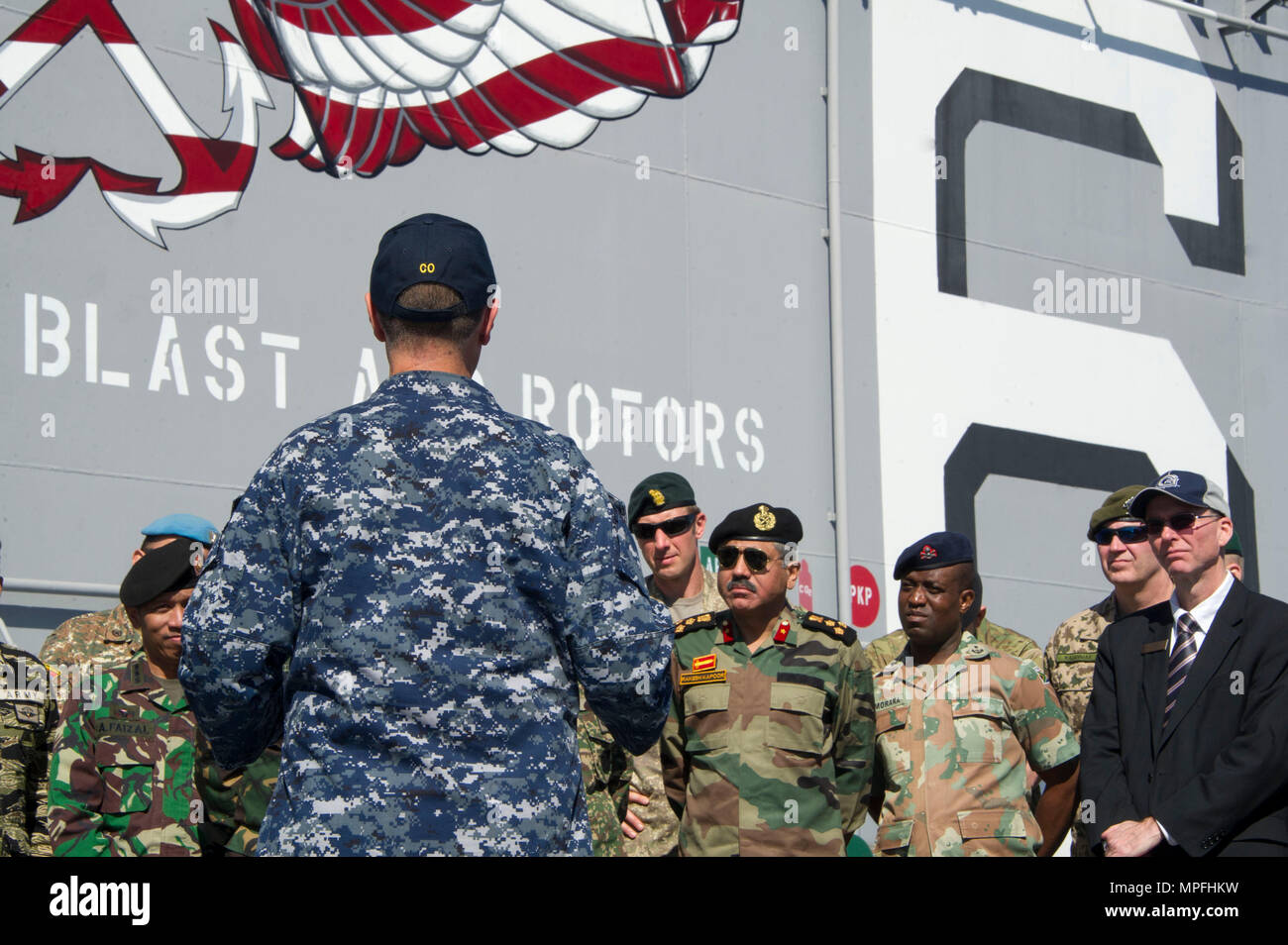 SAN DIEGO (March 1, 2017) Commanding officer of amphibious assault ship ...