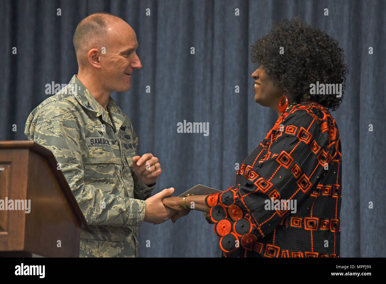 Col. Ryan Samuelson, 92nd Air Refueling Wing commander, thanks ...