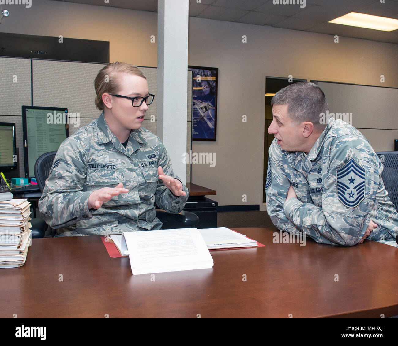 U.S. Air Force Senior Airman Morganne Tilley-Lafitte with the 60th ...