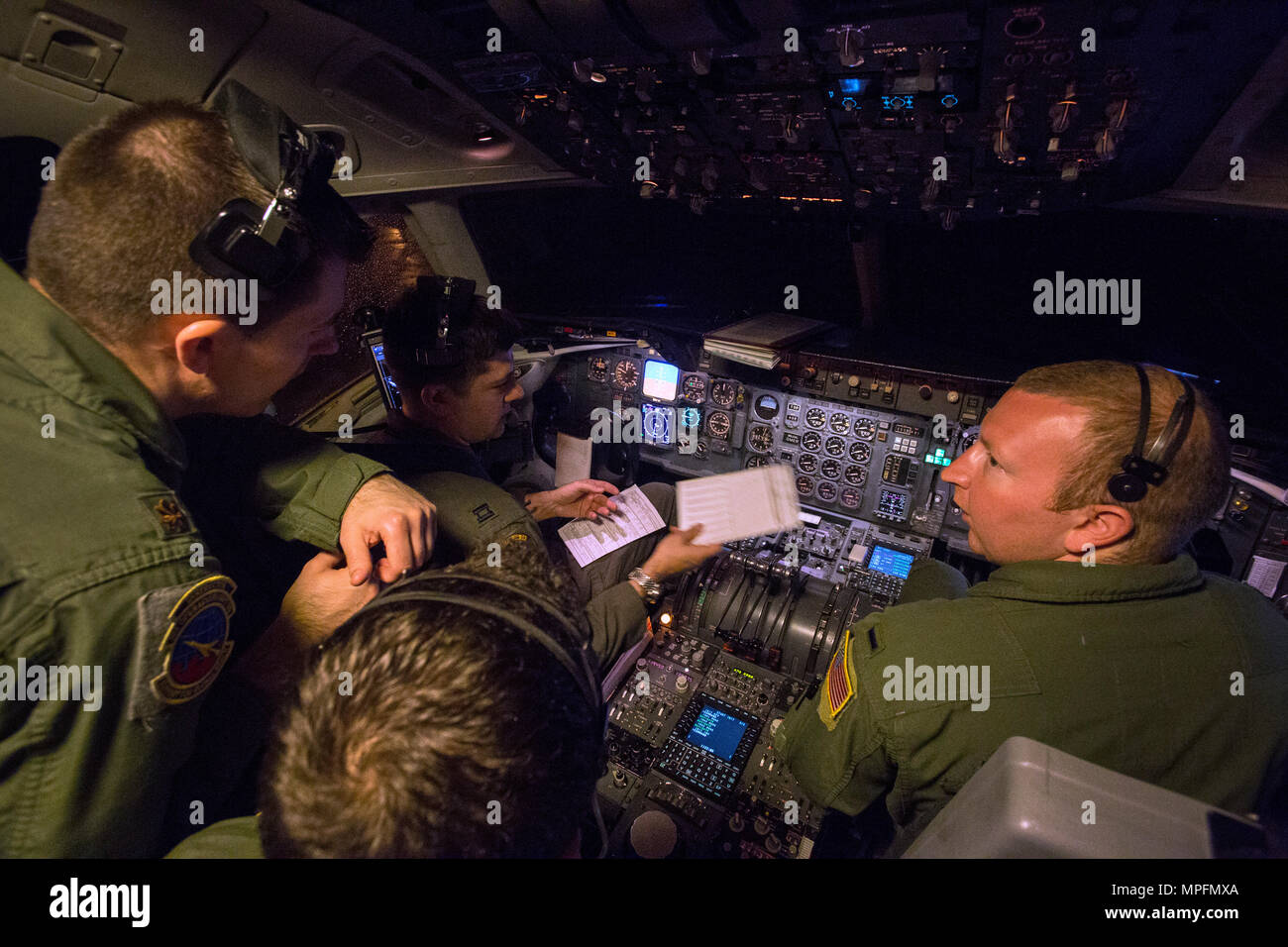 Maj. Chris Nedved, left, wing inspection team, 305th Air Mobility Wing ...
