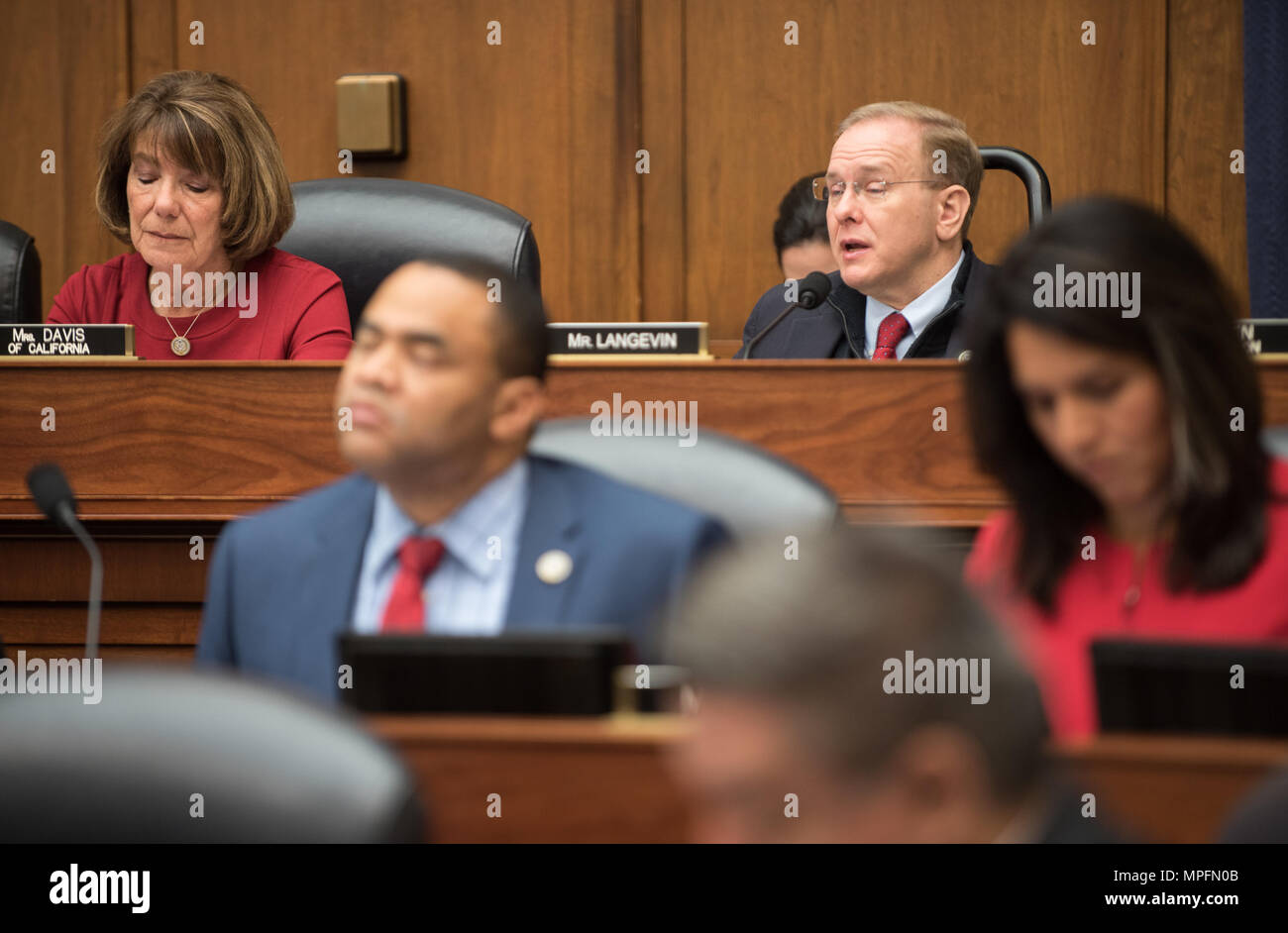 U.S. Rep. James Langevin questions senior military leaders during a ...