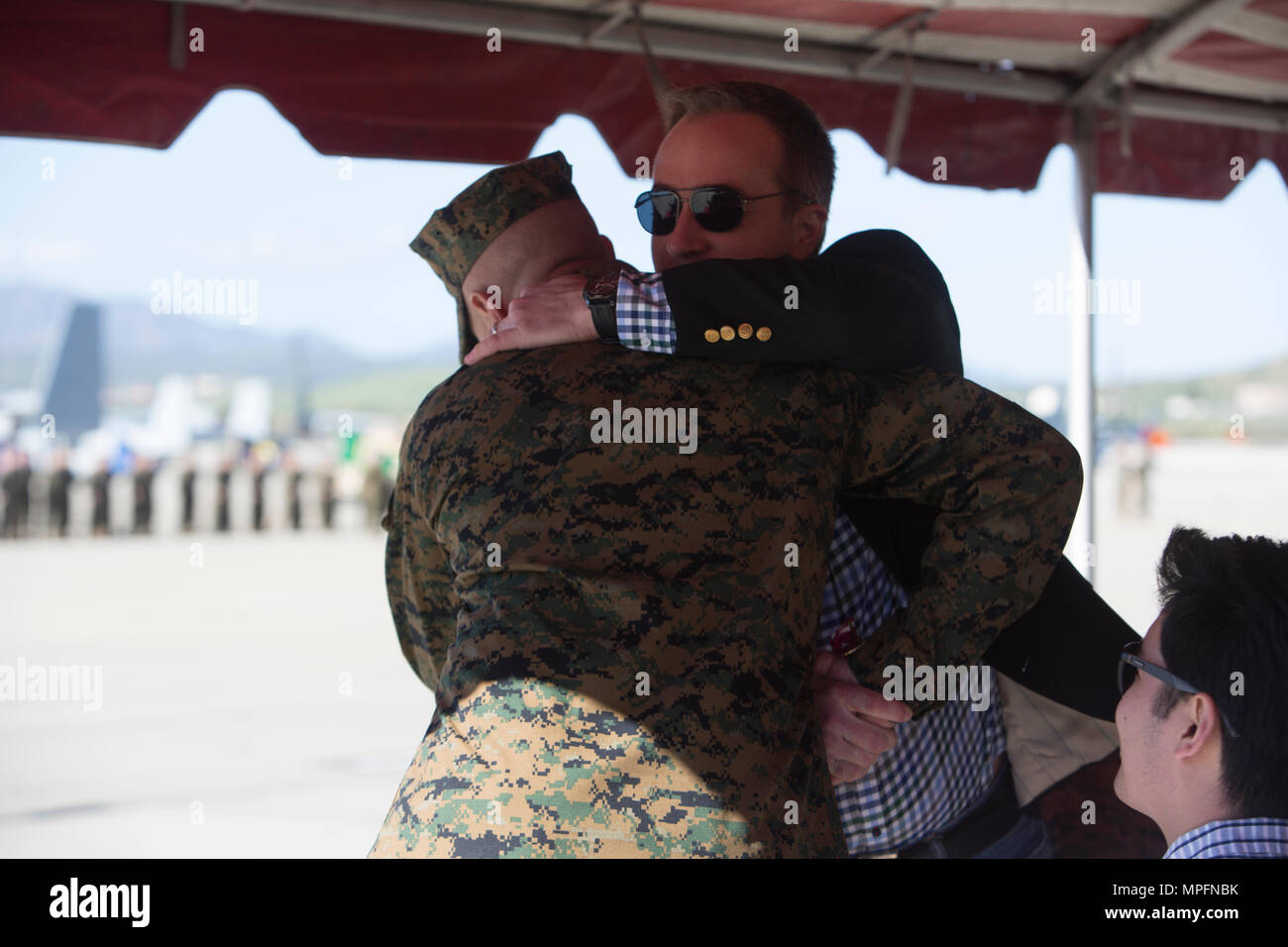 Sgt. Maj. Michael Pritchard, left, the outgoing sergeant major of ...